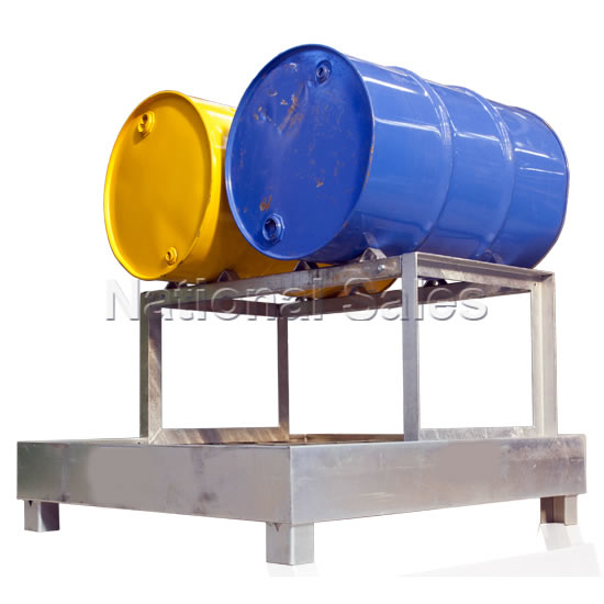 Dual Drum Rack Storage Unit | Drums Storage | Bunded Pallets | IBC Storage