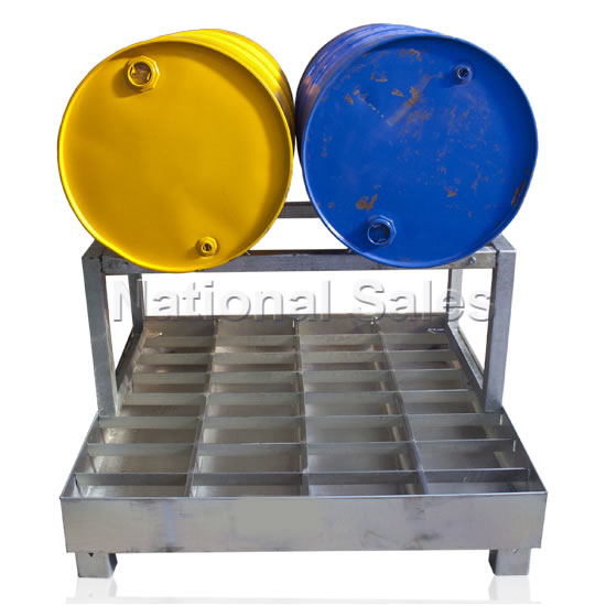 Dual Drum Rack Storage Unit | Drums Storage | Bunded Pallets | IBC Storage